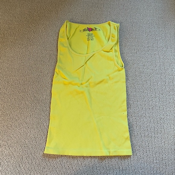 Heart Soul | Tops | Heart Soul Bright Yellow Ribbed Tank Too | Poshmark